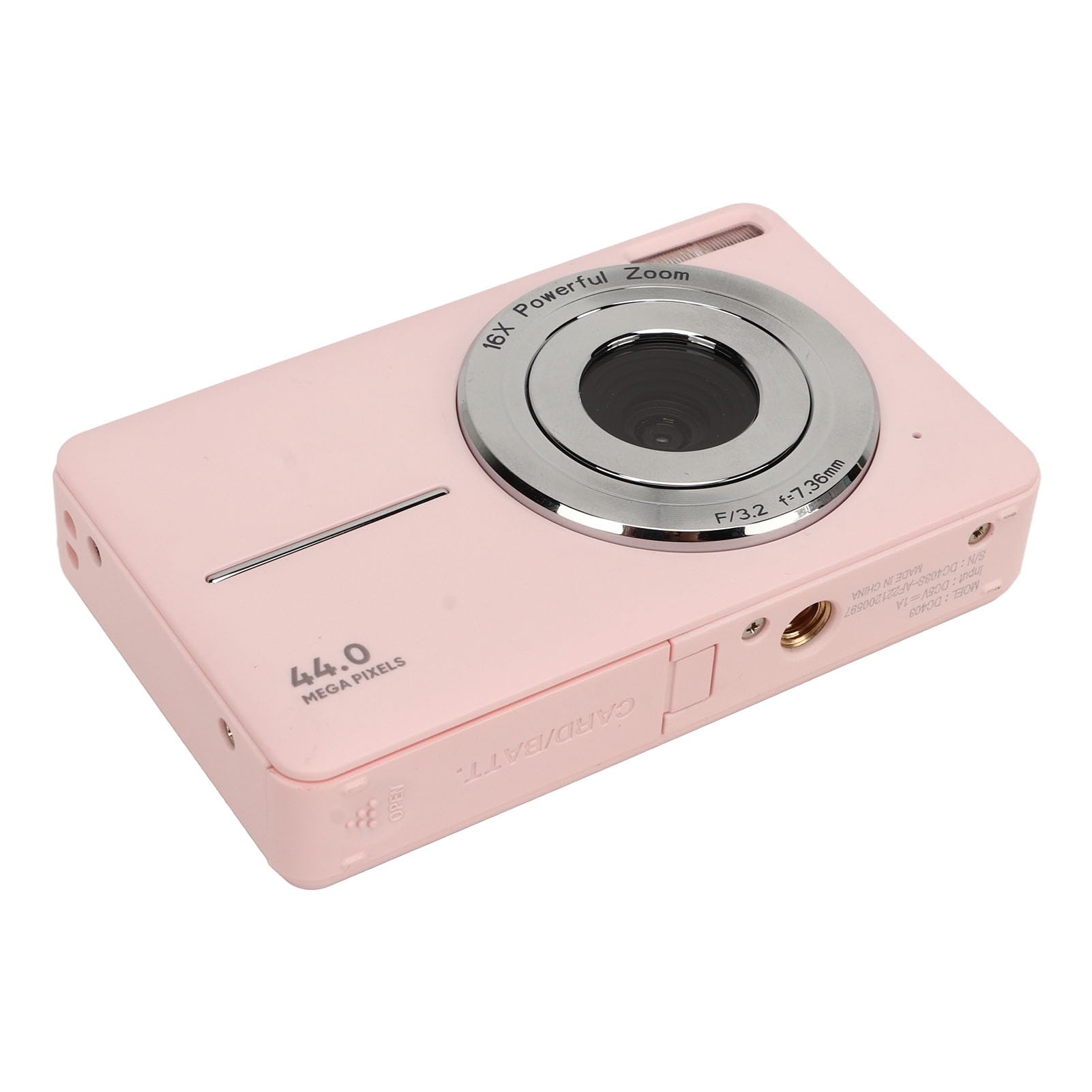 Compact Digital Camera, HD 1080P Type C Charging 44M Digital Camera for Photo for Travel (Pink)