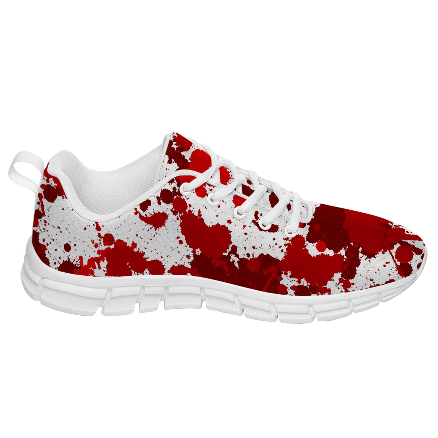 ocmogic Blood Shoes for Women Men Running Walking Tennis Sneakers Blood Splatter Bloody Halloween Shoes Gifts for Her Him,Size 8.5 Men/10 Women Black