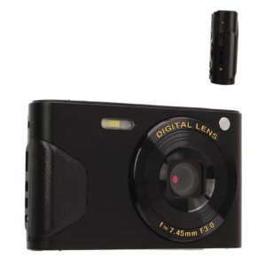 30MP Digital Camera, 1080P Auto Focus Vlog Camera, 8X Digital Zoom Point and Shoot Camera with 2.7in TFT Screen, Portable Compact Timing Camera for Kids Teens Adult Beginner