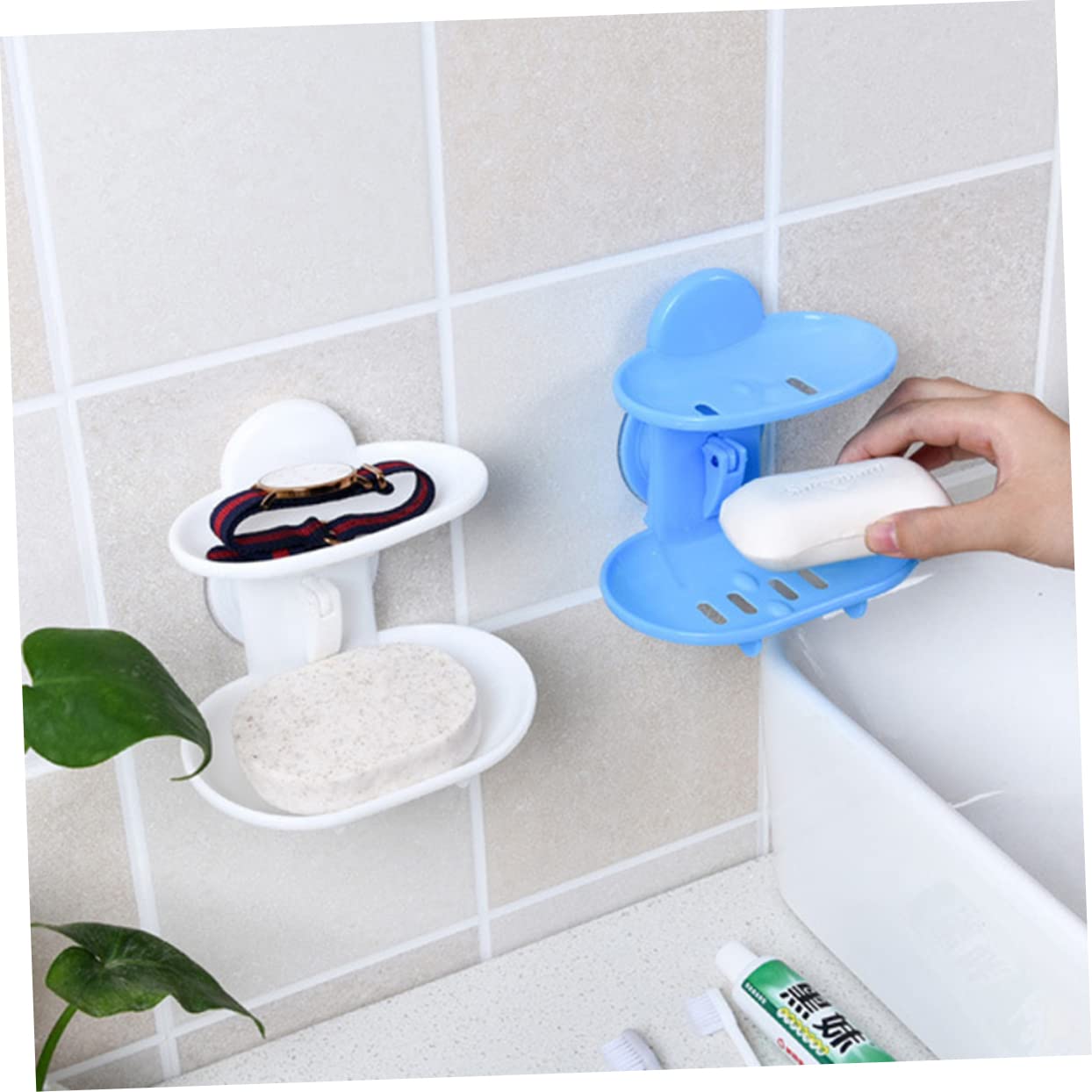 STOBAZA Wall Mount Bracket Cutlery Tray Soap Holder Suction Cup Wall Suction Cup Holder Suction Plate Hanger Holder