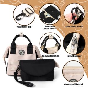 2 in 1 Breast Pump Bag, Portable Pump Bag for Backpack/Shoulder/Cross-Body Compatible with Momcozy, Breast Pump Travel Bag with 7 Pockets and Detachable Strap, Grab and Go