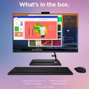 Lenovo IdeaCentre AIO 3 27" Touchscreen FHD Business All-in-One Desktop Computer, 13th Gen Intel 10-Core i7-13620H, 64GB DDR4 RAM, 4TB PCIe SSD, WiFi 6, Bluetooth 5.1, Keyboard & Mouse, Windows 11 Pro