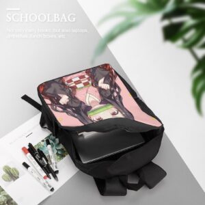 Yofuieh 17 Inch Anime Theme Backpack Travel Outdoor Large Capacity Laptop Bag