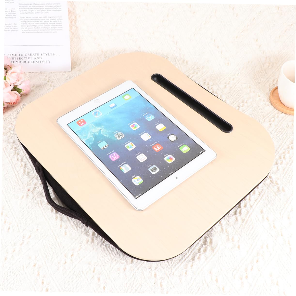 Veemoon Portable Laptop Bed Desk Pc Portable Computer Table Portable Laptop Table Tablet Rack Tablet Table Stand Wooden Product Bamboo Multifunction Office Laptop Stand