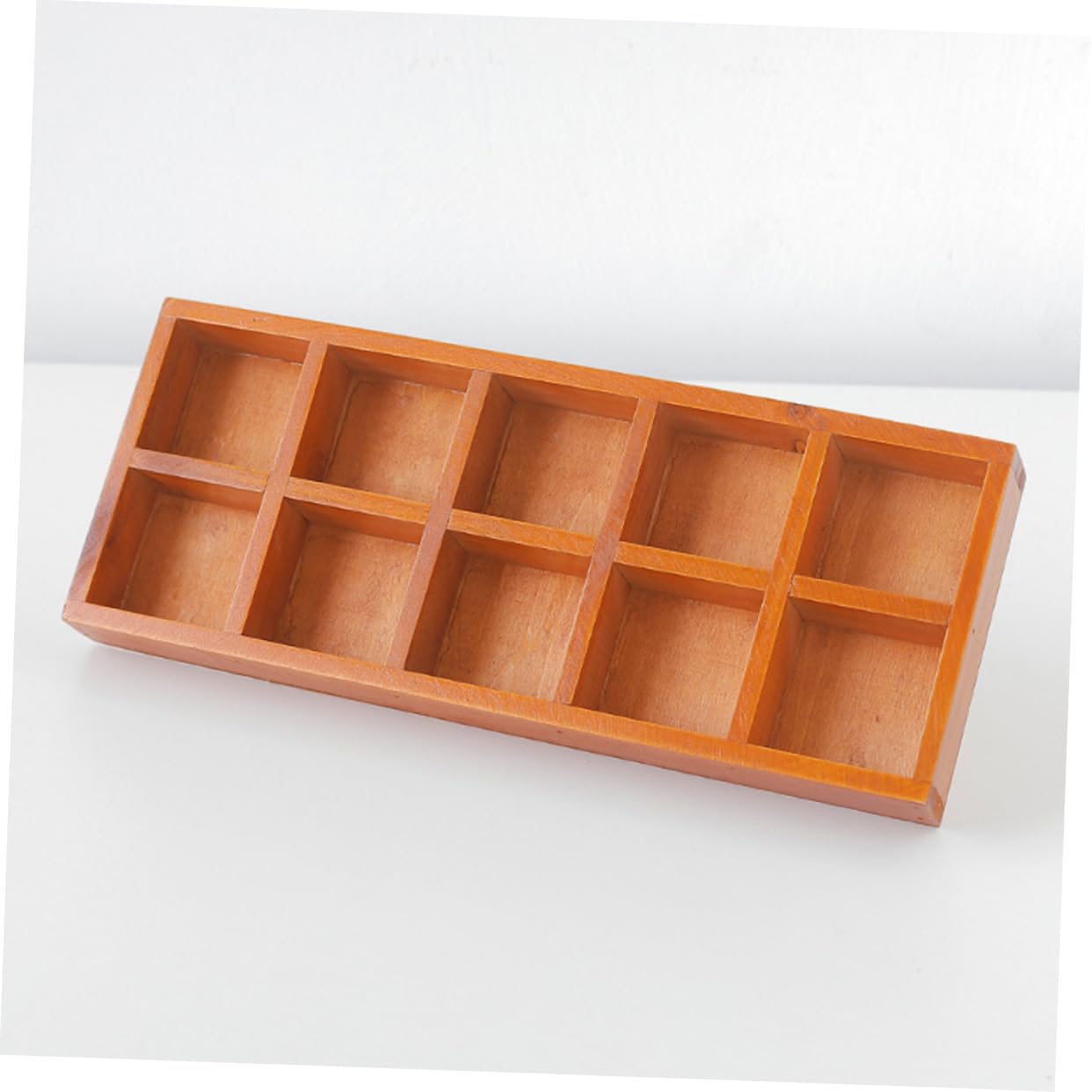 Veemoon 2 pcs office drawer wooden drawer bamboo serving tray decorative tray Desktop Organizer wood grid organizer wooden storage Jewelry Box storage tray tea box small wooden box dog