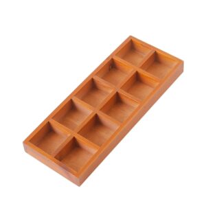 Veemoon 2 pcs office drawer wooden drawer bamboo serving tray decorative tray Desktop Organizer wood grid organizer wooden storage Jewelry Box storage tray tea box small wooden box dog