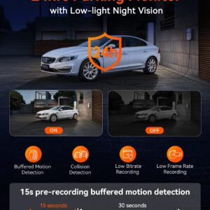 [ Bundle-3 Items: Vantrue E3 Dash Cam + 512GB SD Card + Hardwire Kit ] 3 Channel Dash Cam Front and Rear Inside, 3 Way Triple WiFi GPS Dash Camera 2.7K 1944P+1080P+1080P with STARVIS IR Night Vision