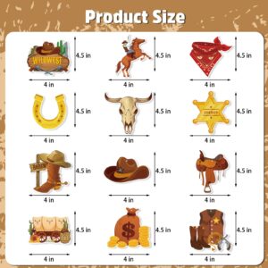 Gameza West Cowboy Party Decorations - 32PCS Western Party Decorations Hanging Swirls Wild West Cowboy Rodeo Theme Birthday Party Decorations Cowboy Baby Shower Party Decorations Supplies