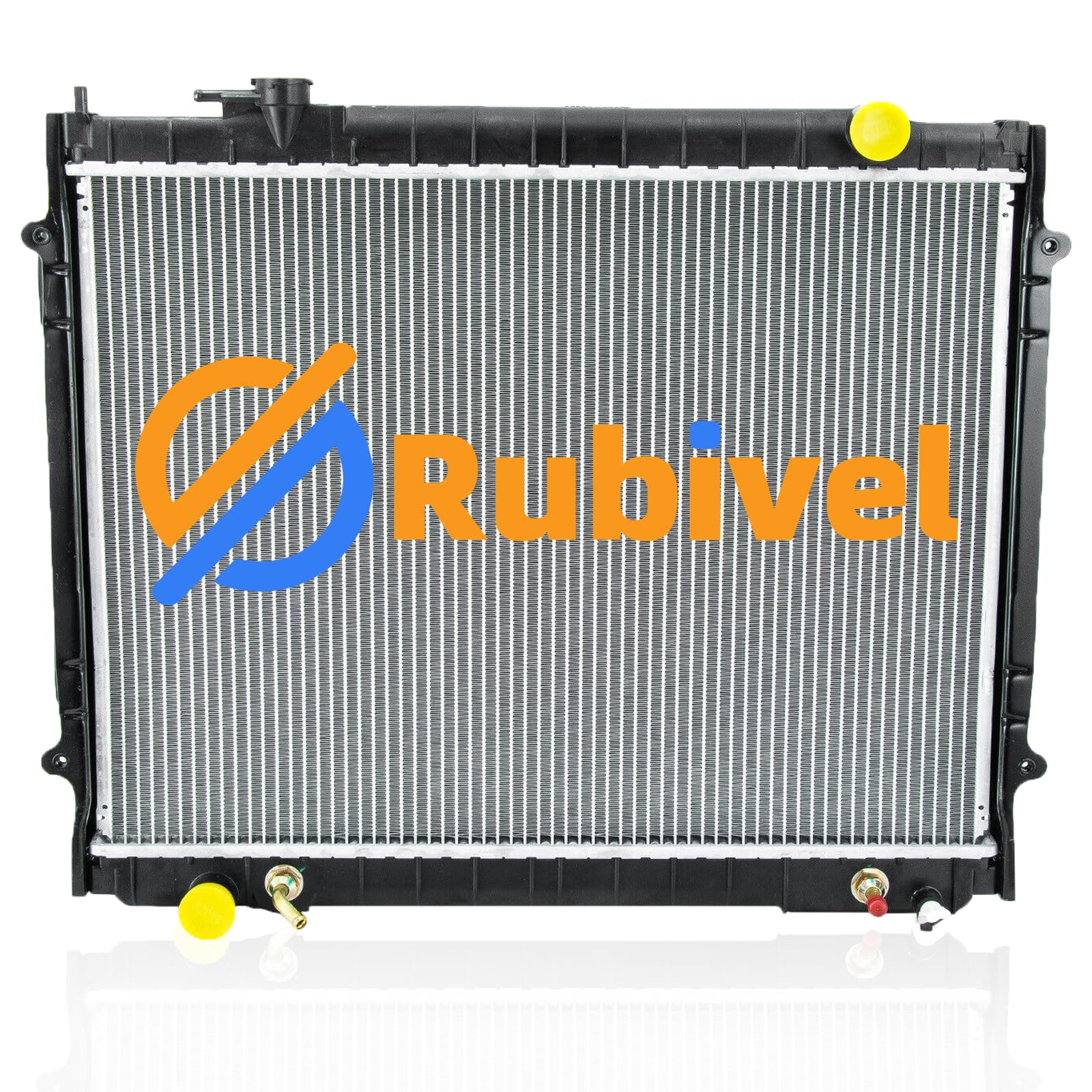 Rubivel 1778 Radiator Compatible with 1995 1996 1997 1998 1999 2000 2001 2002 2003 2004 Toyota Tacoma DLX SR5 Base Pickup 2.4L 2.7L 3.4L L4 V6, Aluminum Core Plastic Tank Radiator Cooling Radiator