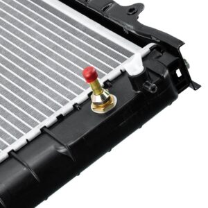 Rubivel 1778 Radiator Compatible with 1995 1996 1997 1998 1999 2000 2001 2002 2003 2004 Toyota Tacoma DLX SR5 Base Pickup 2.4L 2.7L 3.4L L4 V6, Aluminum Core Plastic Tank Radiator Cooling Radiator