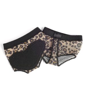 baisdan foot toe undies for women girl, contemporary lyrical dance shoes, foot thongs half sole dance footies wear - 1 pair, leopard print, medium