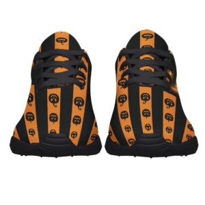 Halloween Pumpkin Shoes for Men Women Running Sneakers Breathable Casual Sport Tennis Shoes Black Size 11.5