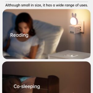 ESPETIO Smart Voice USB Reading Lamp,Mini Night Light for Laptop Keyboard, 3 Color Temperature 360° Flexible Gooseneck Desk Lamp for Bedroom Nursery Kids Room Study Office