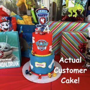 Custom Age Birthday Cake Topper for Patrol Boys and Girls Party Decorations