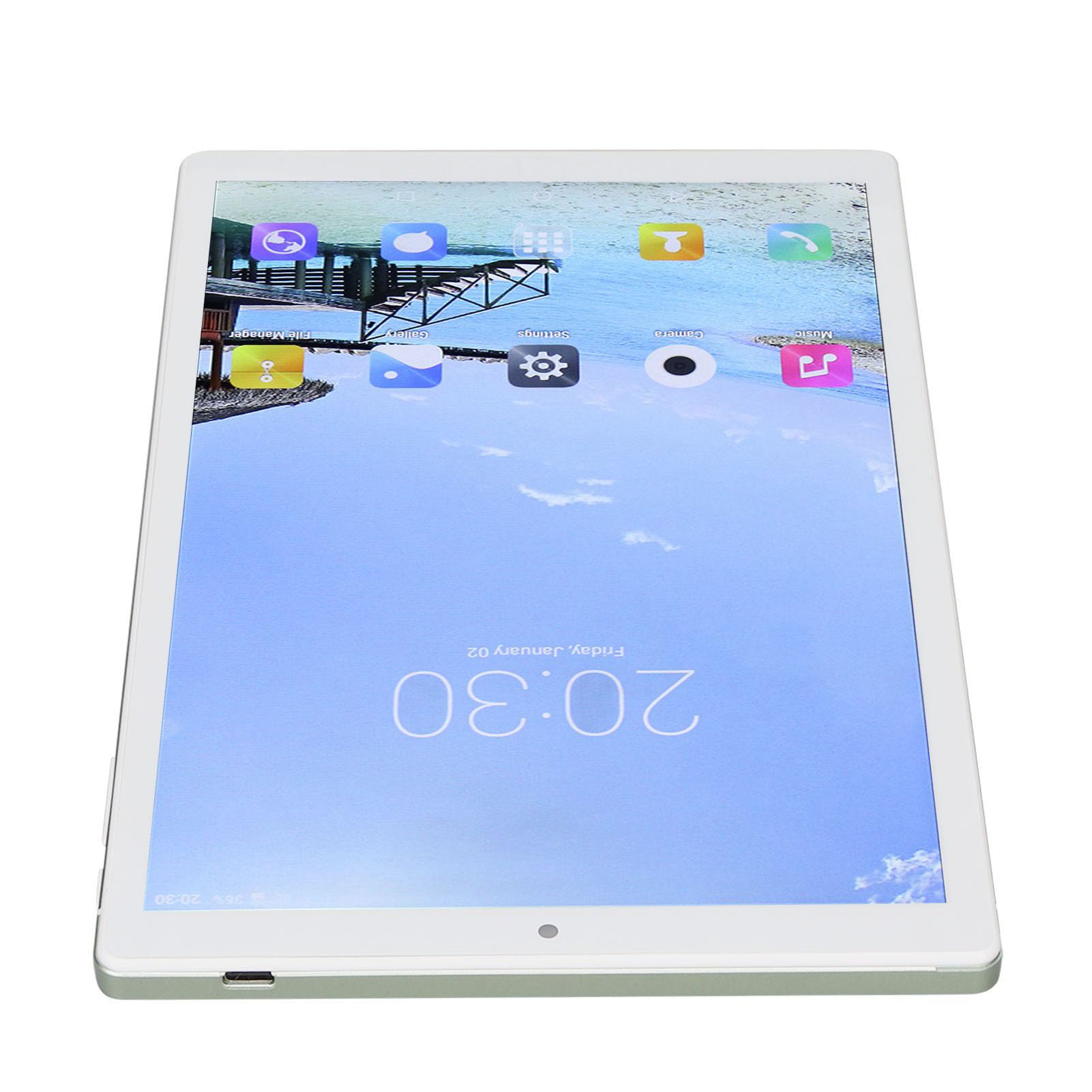 10in Tablet, 2.4G 5G Dual Band 100‑240V Dual Speakers Tablet PC for Elderly (US Plug)