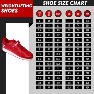 CORE Weightlifting Shoes - Squat Shoes for Men and Women – Weight Lifting Shoes for Powerlifting, Deadlifting & Crossfit - Strap and Lace-Up Gym Shoes – Non-Slip Olympic Lifting Shoes with 1.2" Heels