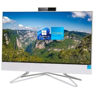 hp 200 g4 21.5" fhd all-in-one desktop computer, intel i3-1215u 6-core, 16gb ram, 1tb nvme ssd, wifi, bluetooth, webcam, hdmi, windows 11 pro, white aio