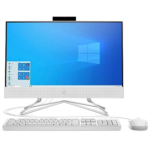 HP 200 G4 21.5" FHD All-in-One Desktop Computer, Intel i3-1215U 6-Core, 16GB RAM, 1TB NVMe SSD, WiFi, Bluetooth, Webcam, HDMI, Windows 11 Pro, White AIO