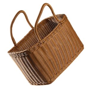 alipis wicker basket with handle woven storage basket rattan flower basket fruits vegetable basket egg basket gift packing basket gardening basket for camping wedding