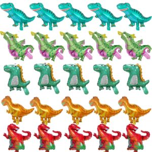 25pcs mini dinosaur balloons foil mylar balloon baby dinosaur balloons for birthday party girl dino balloons for dinosaur party decorations dinosaur baby shower decorations for boy