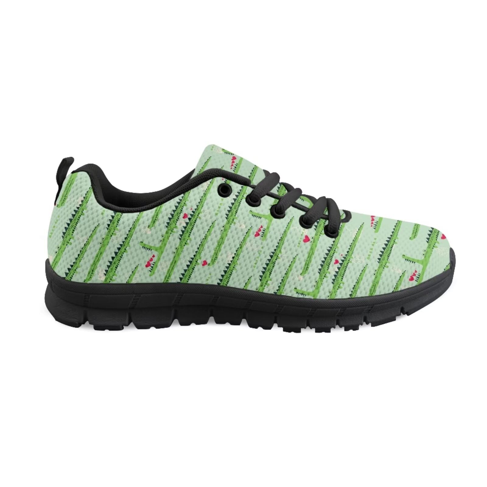 Anime Crocodile Love Green Running Shoes for Women Tennis Shoes Lightweight Breathable Sport Athletic Sneaker