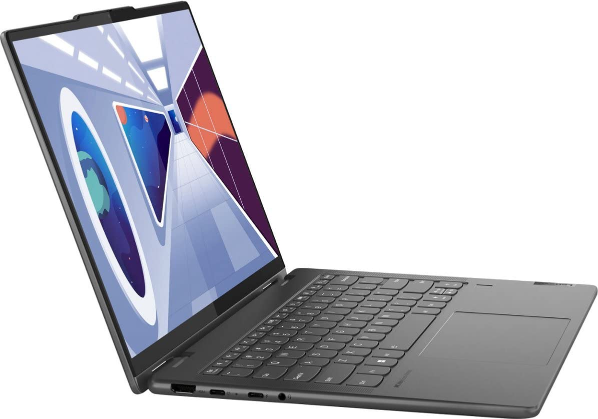 Lenovo 2023 Yoga 7i 2-in-1 14inch 2.2K IPS Touch 10-Core Intel i5-1335U Iris Xe Graphics 8GB LPDDR5 512GB NVMe SSD 2xThunderbolt4 WiFi 6E HDMI Backlit KB Fingerprint Win11 Pro w/RE USB Storm Grey