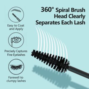 Mascara Liquid Lash Extensions, Lengthening and Volumizing False Eyelashes Effect Mascara, Long-Lasting and Lash-Doubling Formula, Waterproof & Smudge-Proof Mascara