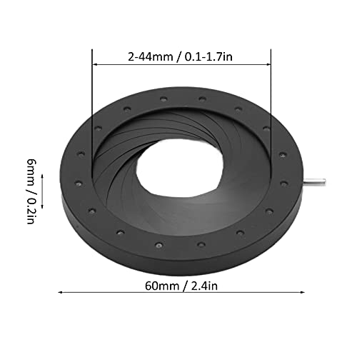 Microscope Diaphragm, SK44 Diaphragm 2‑44mm Iris Diaphragm Mini Microscope Diaphragm Microscopes Diaphragm for Microscope/Cameras