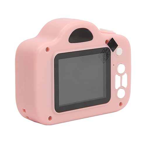 Rechargeable Camera, Single Lens Video Digital Camera 2 Inch IPS Screen Multiple Filters for Birthday Gift (Pink)