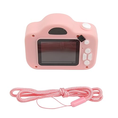 Rechargeable Camera, Single Lens Video Digital Camera 2 Inch IPS Screen Multiple Filters for Birthday Gift (Pink)