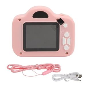 Rechargeable Camera, Single Lens Video Digital Camera 2 Inch IPS Screen Multiple Filters for Birthday Gift (Pink)