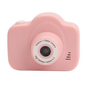 Rechargeable Camera, Single Lens Video Digital Camera 2 Inch IPS Screen Multiple Filters for Birthday Gift (Pink)