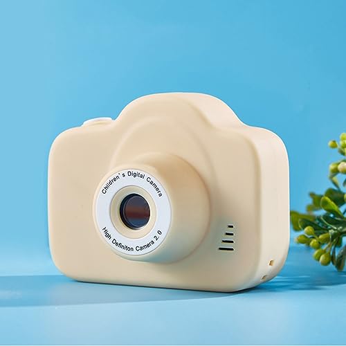 Rechargeable Camera, Single Lens Video Digital Camera 2 Inch IPS Screen Multiple Filters for Birthday Gift (Yellow)