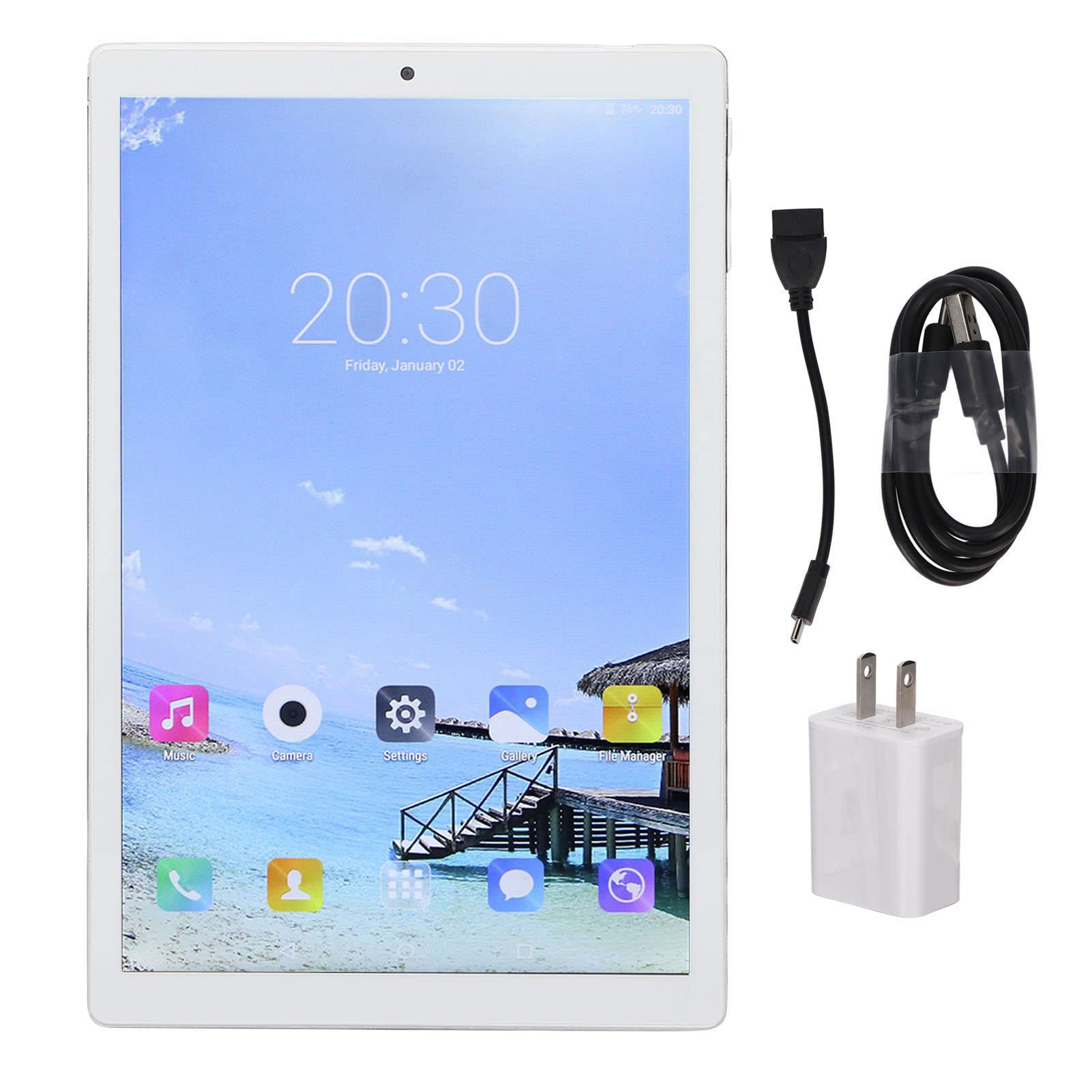 Haofy Tablet PC, Dual Speakers Dual Camera 100‑240V 10-inch Tablet for Students (US Plug)