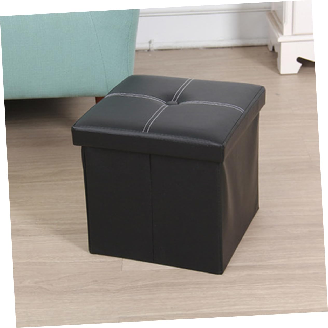 Zerodeko 2pcs Shoe Storage Bench Small Chest Small Stool Chair Clothes Basket Shoe Bench Books Storage case entryway Cabinet Bench Cube Storage Box with Cover