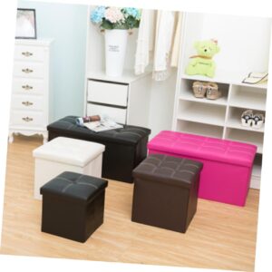 Zerodeko 2pcs Shoe Storage Bench Small Chest Small Stool Chair Clothes Basket Shoe Bench Books Storage case entryway Cabinet Bench Cube Storage Box with Cover