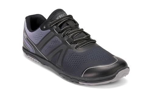 Xero Shoes Women's HFS II Road Running Shoes — Barefoot Shoe with Wide Toe Box, Zero Drop Heel Running Shoes for Women — Black/Frost Gray, Size 9