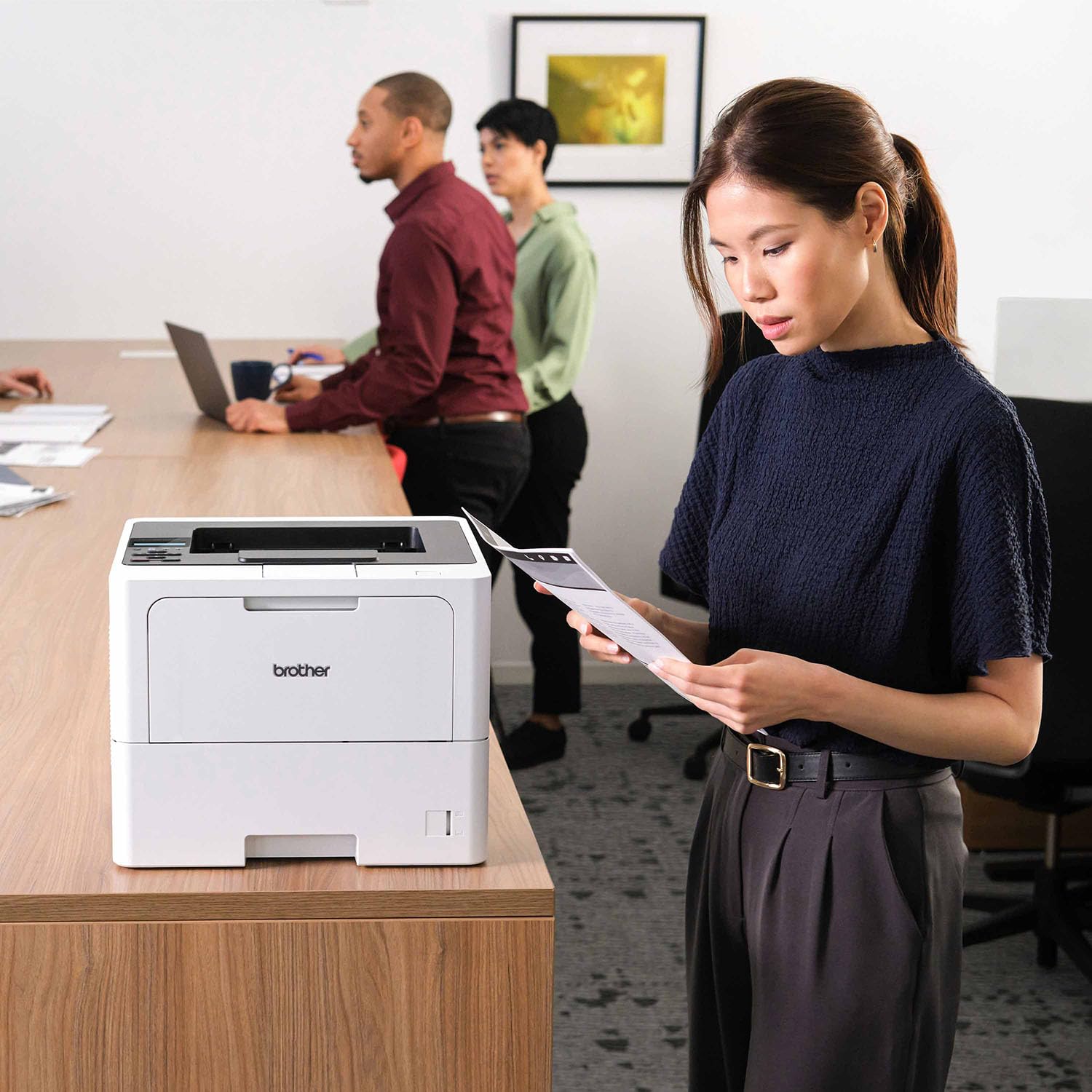 Brother HL-L6210DW Business Monochrome Laser Printer with Large Paper Capacity, Wireless and Gigabit Ethernet Networking, Low-Cost Printing, Advanced Security Features and Mobile Printing