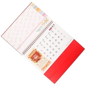 Abaodam 2024 Desk Calendar Decor Calendar Desk Monthly Calendar Daily Use Standing Calendar Freestanding Calendar Table Calendar Ornament Desk Calender Small Calendar Desktop Paper Office