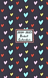 pocket calendar 2024-2025 for purse: 2-year schedule monthly organizer from january 2024 to december 2025 small size with federal holidays