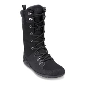 Xero Shoes Women's Mika Boots — Winter & Snow Boots for Women, Barefoot Shoes, Zero Drop Heel, Cold-Weather Waterproof Boots — Black, Size 9