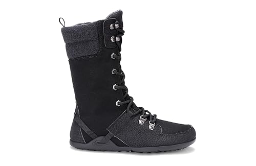 Xero Shoes Women's Mika Boots — Winter & Snow Boots for Women, Barefoot Shoes, Zero Drop Heel, Cold-Weather Waterproof Boots — Black, Size 9