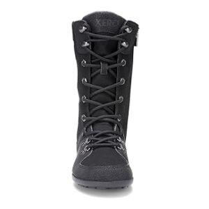 Xero Shoes Women's Mika Boots — Winter & Snow Boots for Women, Barefoot Shoes, Zero Drop Heel, Cold-Weather Waterproof Boots — Black, Size 9