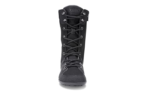 Xero Shoes Women's Mika Boots — Winter & Snow Boots for Women, Barefoot Shoes, Zero Drop Heel, Cold-Weather Waterproof Boots — Black, Size 9