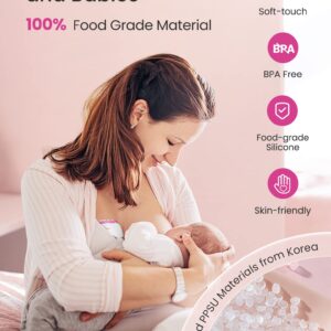 2Pcs Hands Free Breast Pump, 4 Modes & 8 Levels Wearable Portable Breast Pump,Smallest Painless Low-Noise Cordless Pump for Breastfeeding Mothers, Easy to Carry Anywhere