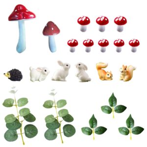 Woodland Animal Cake Toppers Forest Mushroom Cake Decor for Baby Shower Birthday Woodland Theme Party Decorations