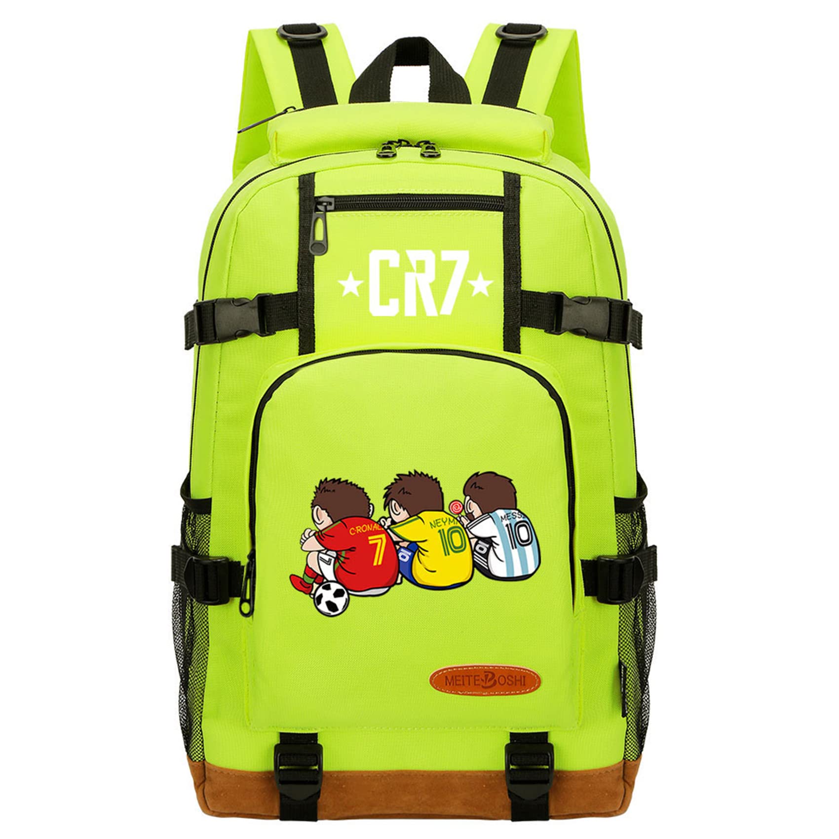 UMocan Cristiano Ronaldo Canvas Bookbag,CR7 Lightweight Knapsack Messi Neymar Casual Travel Knapsack