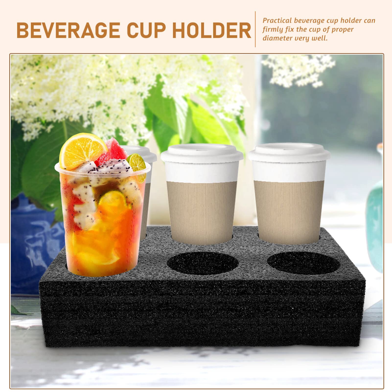 iplusmile Milk Tea Cup Holder Multi-Holes Cup Holder Pearl Wool Drink Tray Portable Drink Packing Cup Tray Cup Trays Espresso Cups Cup Carrier Trays Accessories Coffee Pearl Cotton re-usable