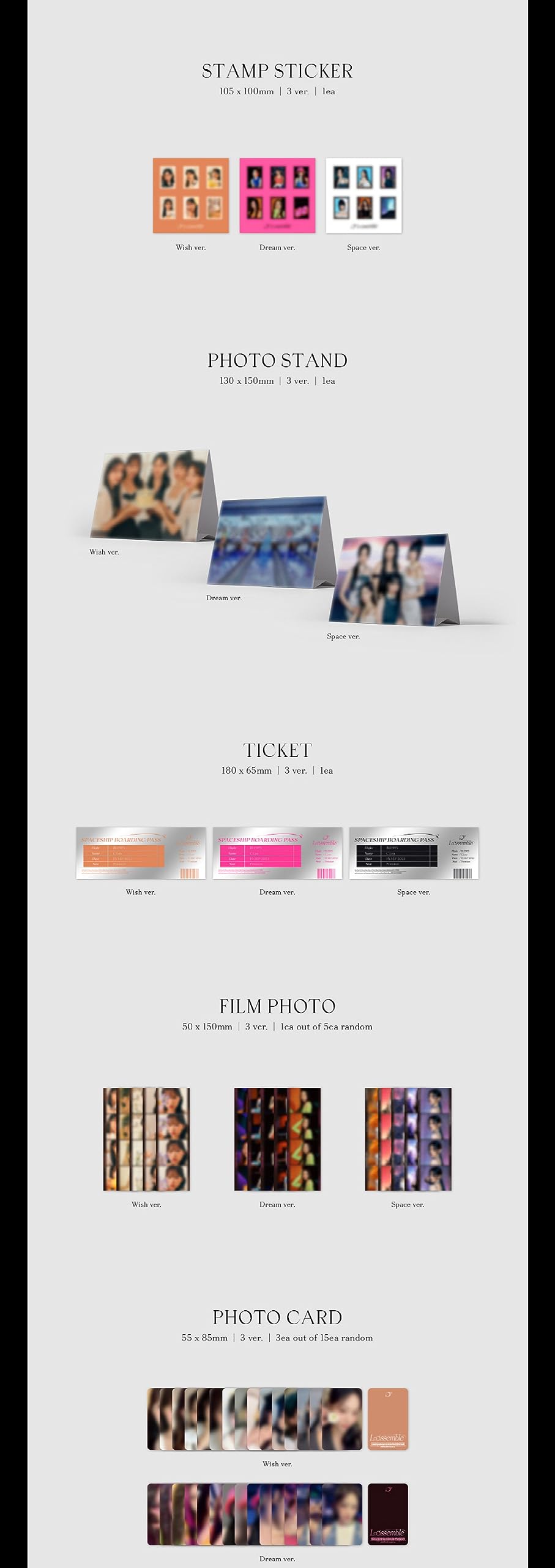 LOOSEEMBLE Loossemble 1st Mini Album Contents+Photocard+Tracking Sealed LOONA (Standard Dream Version)