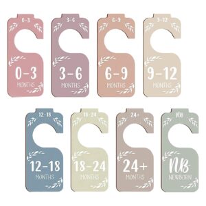 meriglare 8pcs baby closet dividers from newborn to 24 months kids clothes organizers easily sort and organize for photography props home decoration